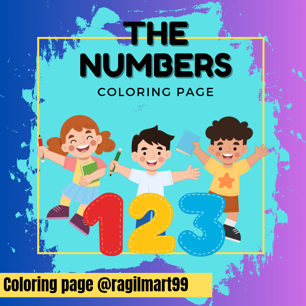 Diy Coloring Page Number / Number Theme Sketch Coloring Sheet | Shopee ...