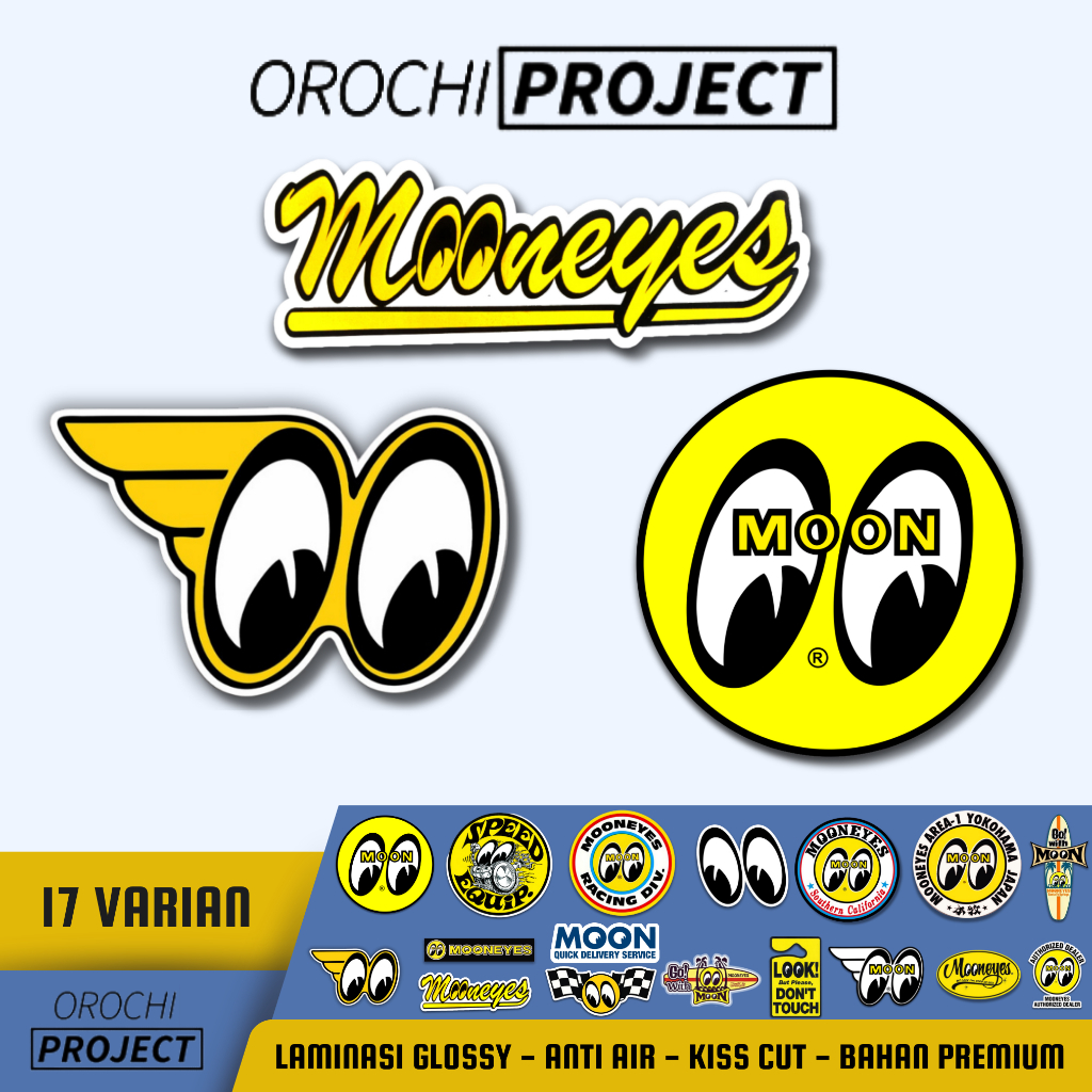 Orochi PROJECT Moon eyes Sticker/Mooneyes Brand Sticker/Moon eyes Logo ...