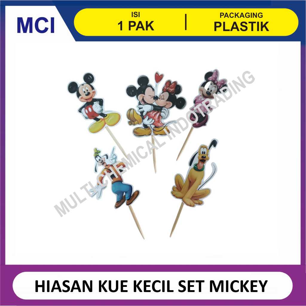 Small CAKE DECORATION SET - MICKEY MOUSE / CAKE TOPPER CAKE DECORATION ...