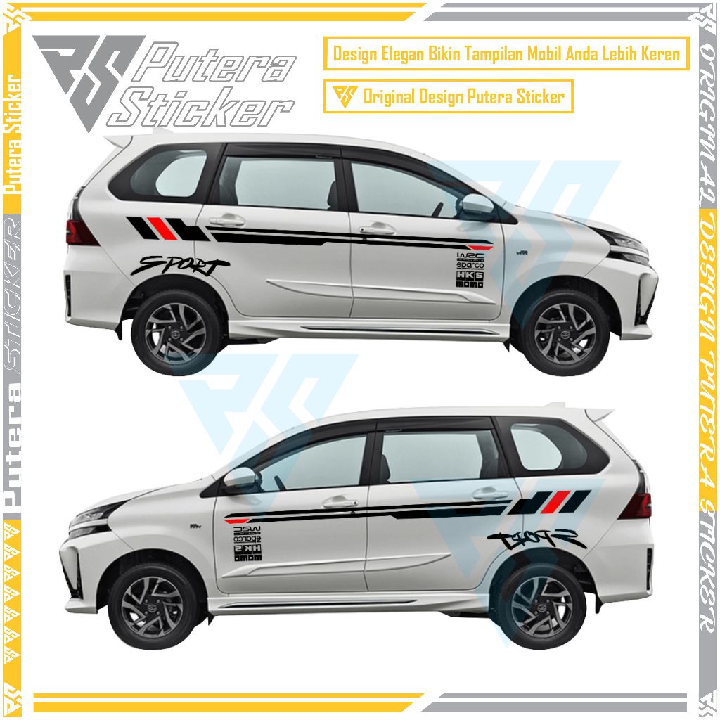 Toyota avanza Car sticker sticker cutting monil avanza xenia sigra ...