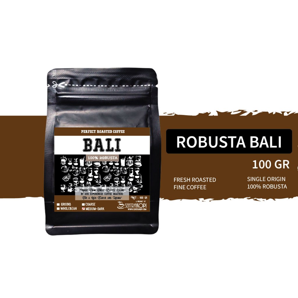 Sentra Kopi Robusta Bali 100 Gram - Powder/Seeds - Premium Robusta ...