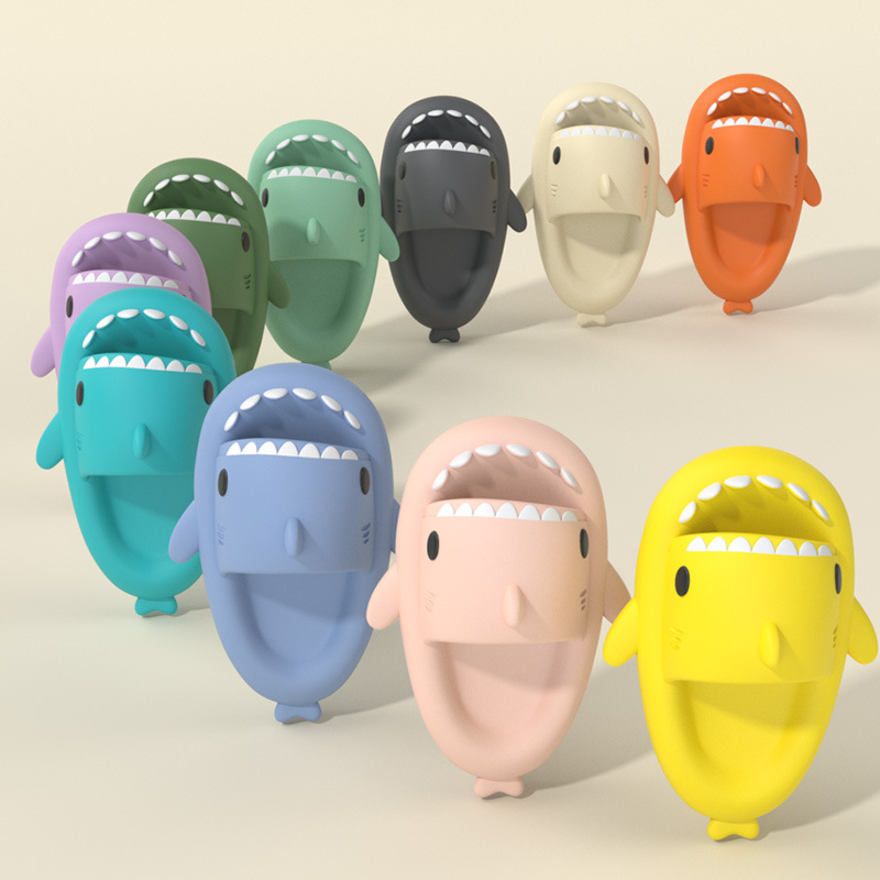 INASO Children's Shark Rubber Slippers Adult Shark Slippers Cute ...