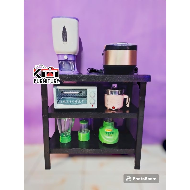 KAYU Kitchen Table Rice cooker Multi-Purpose Wooden Stacking Rack ...