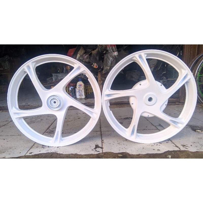 PUTIH Yamaha Mio sporty Front and Rear Rims Mio smile Mio soul Fino ...