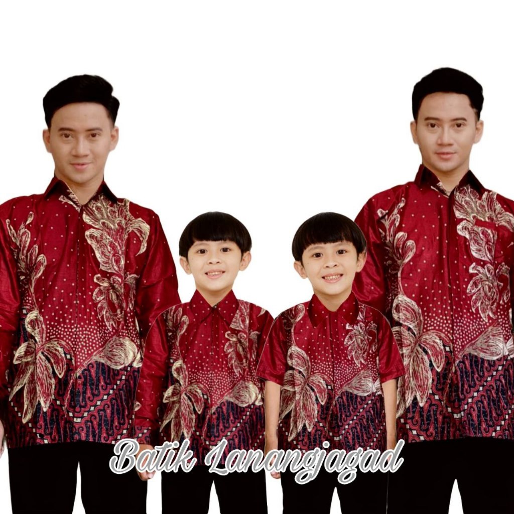 MERAH KEMEJA Men's Batik, Father and Son Batik, Boys' Batik Shirt ...