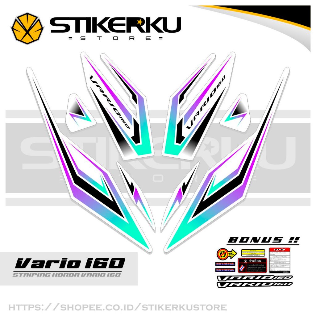 Striping VARIO 160 / MOTIF 10 / VARIO 160 STICKER / VARIO 160 SETIKER ...