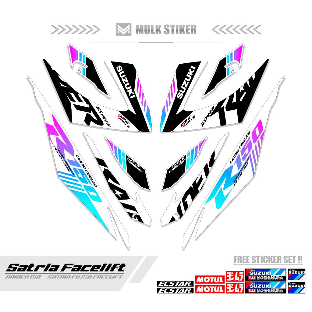 Striping SATRIA FU 150 MOTIF 16 / STICKER / RAIDER 150 REBORN ...
