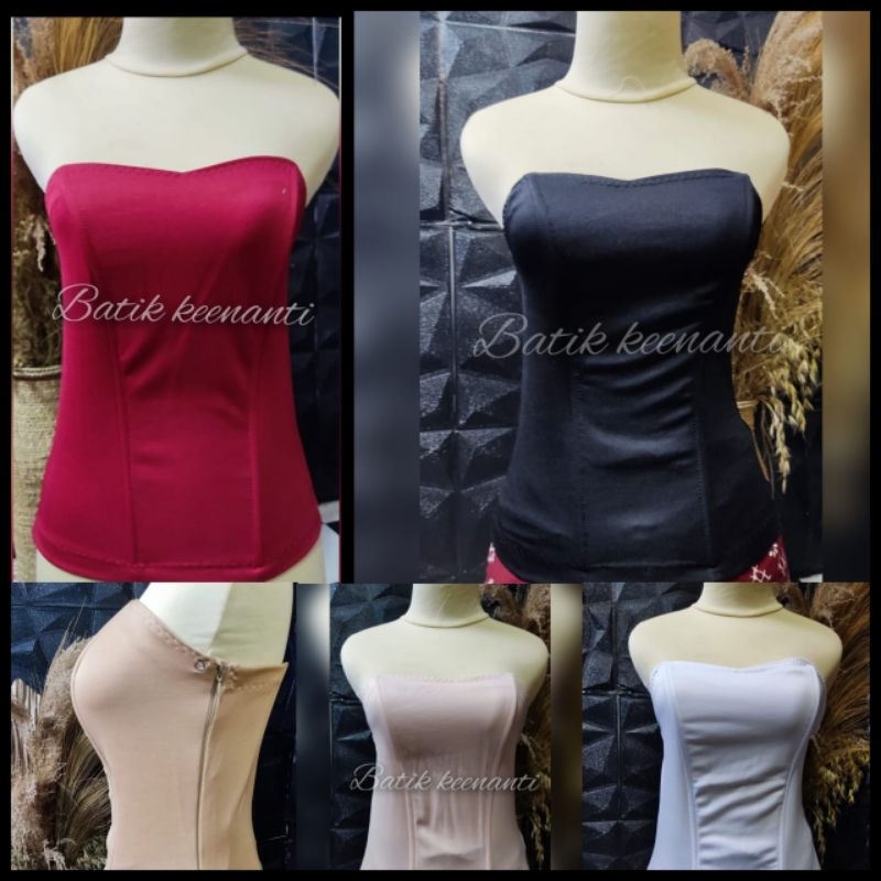 BUSTIER/LONGTORSO/KAMISOL side zipper/corset/KAOS | Shopee Malaysia