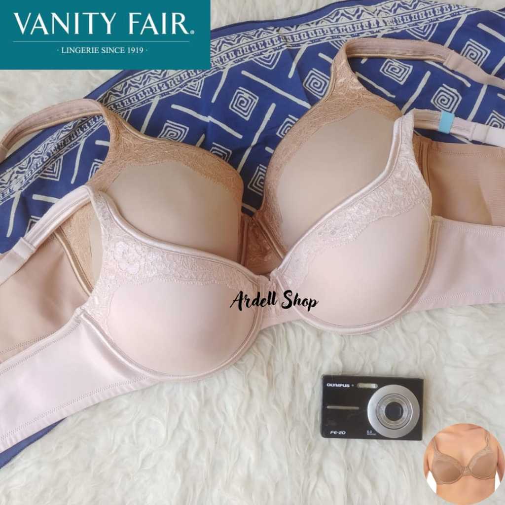 Cv VANITY FAIR WOMEN'S BRA WIRE PLAIN CUP LACE BROWN PINK 38C 40E 75335 LAP | Shopee Malaysia