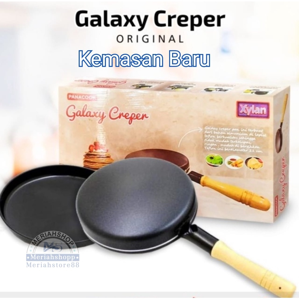 GALAXY CREPER PAN REVERSE Kwalik WOKEN TEFLON NON-STICK Kualik WOKEN ...