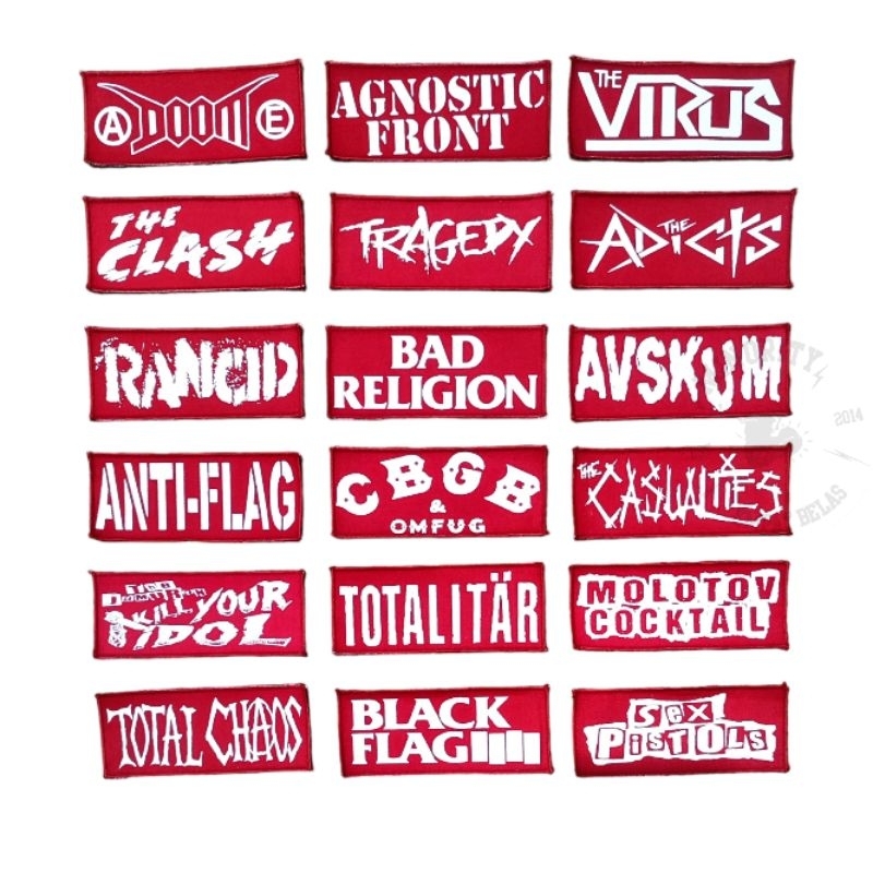 Emblem Screen Printing patch Screen Printing Emblem patch punk rock ...