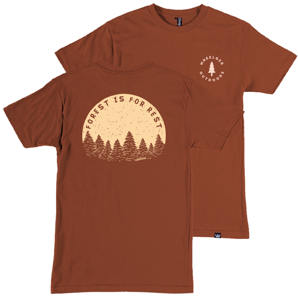 Wheelger Forest Is For Rest Tshirt - Orange Mountain) | Shopee Malaysia
