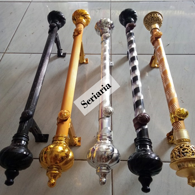 Full set curtain rods 50-200 cm threaded curtain poles, size can be ...