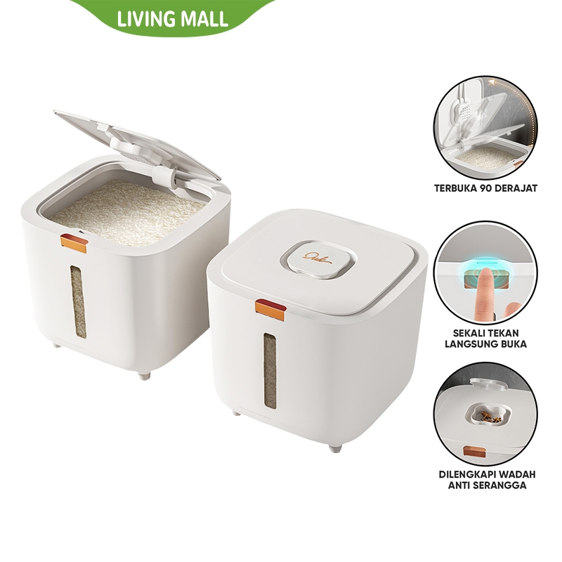 Living MALL Rice Dispenser 5KG 10KG /Multipurpose Rice Container/Rice Rice/Rice Bucket E03-E04 ...