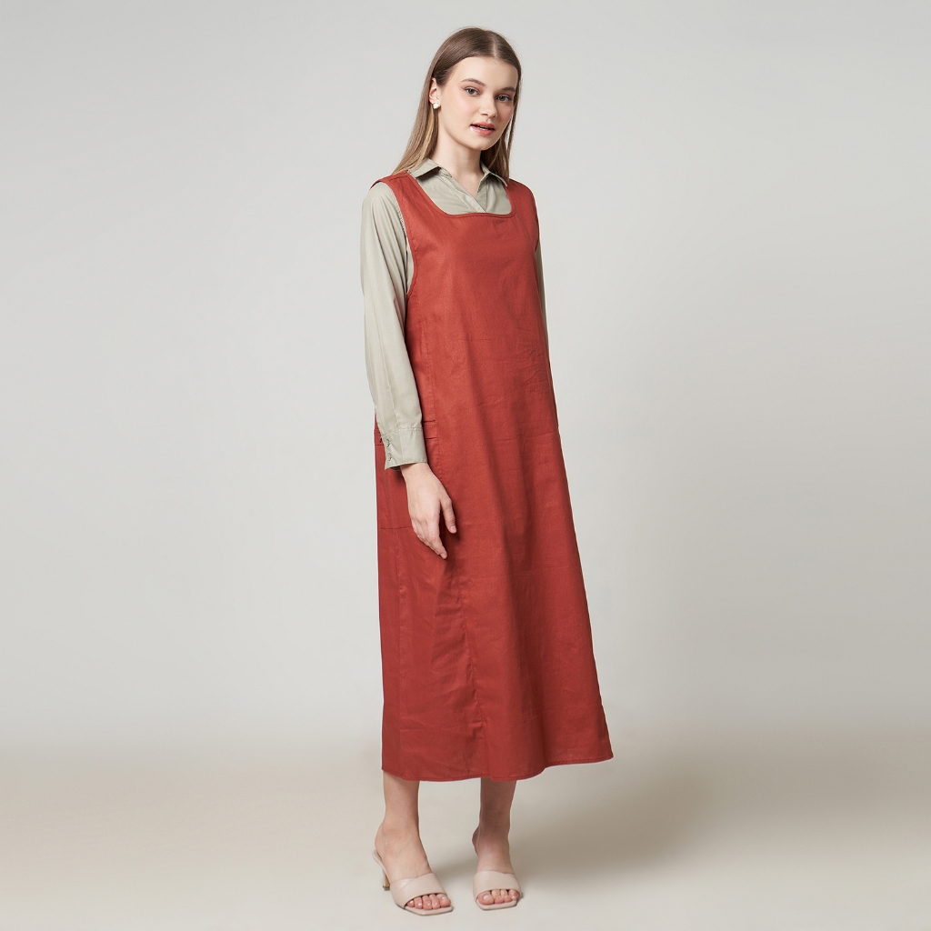 MCB Overall Dress for Women Basic Plain Elma Brown | 5801113 | Shopee ...