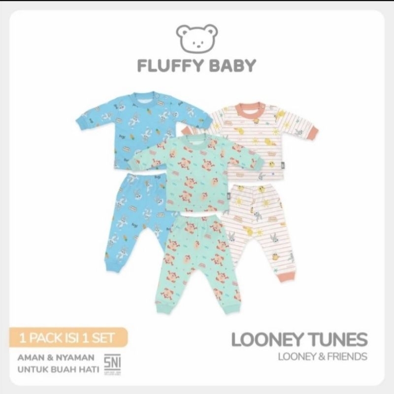 3 FLUFFY Long Oblong FLUFFY Suit And Rib FLUFFY Baby Wear Licence Pants ...