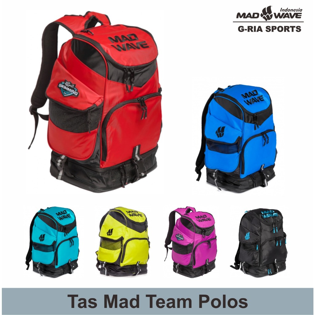 PERALATAN Mad Wave Mad Team Plain Backpack (Swimming Equipment Bag And ...