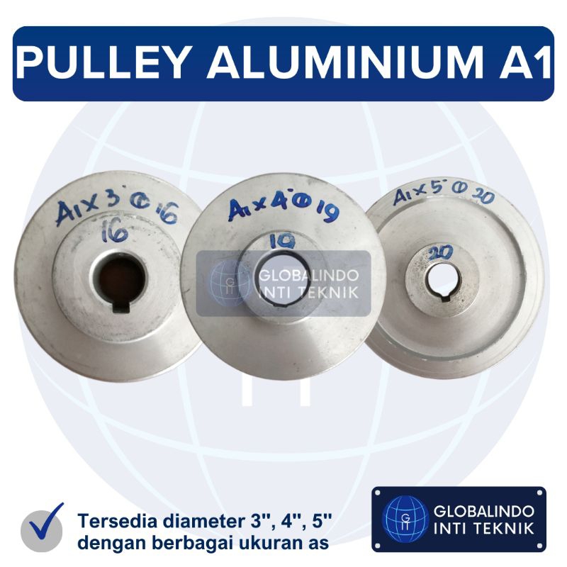 MESIN Pulley Pulley for Dynamo Engine, Air Compressor, Aluminum A1, 3 ...