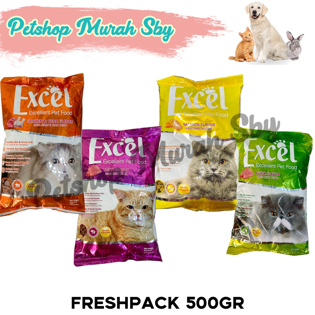 Excel Tuna / Chicken&Tuna / Salmon Adult Freshpack 500gr - Dry Cat Food ...