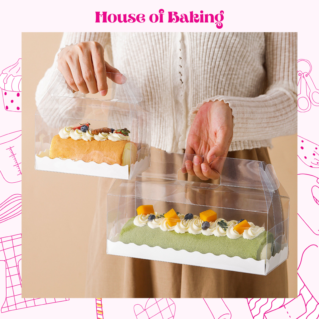 Hob_ Mica Cake Holder Box with Base and Handle / Mica Box Hampers ...