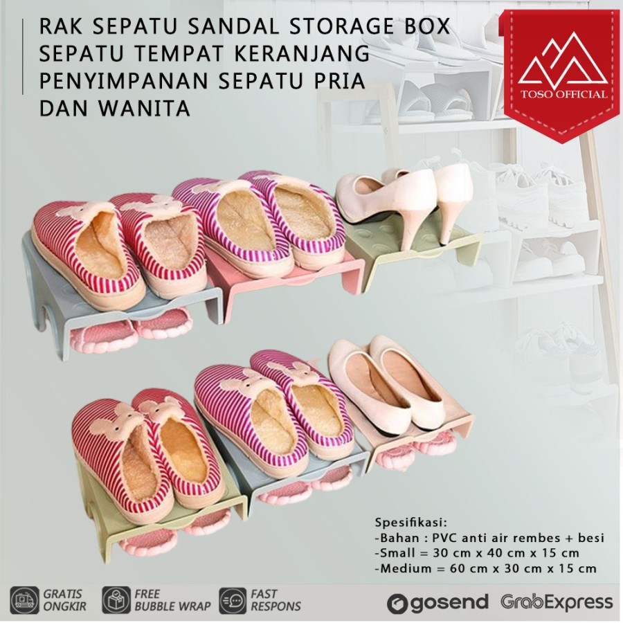 Shoe Rack Sandals Shoe Box Stacking Shoe Organizer Storage | Shopee ...
