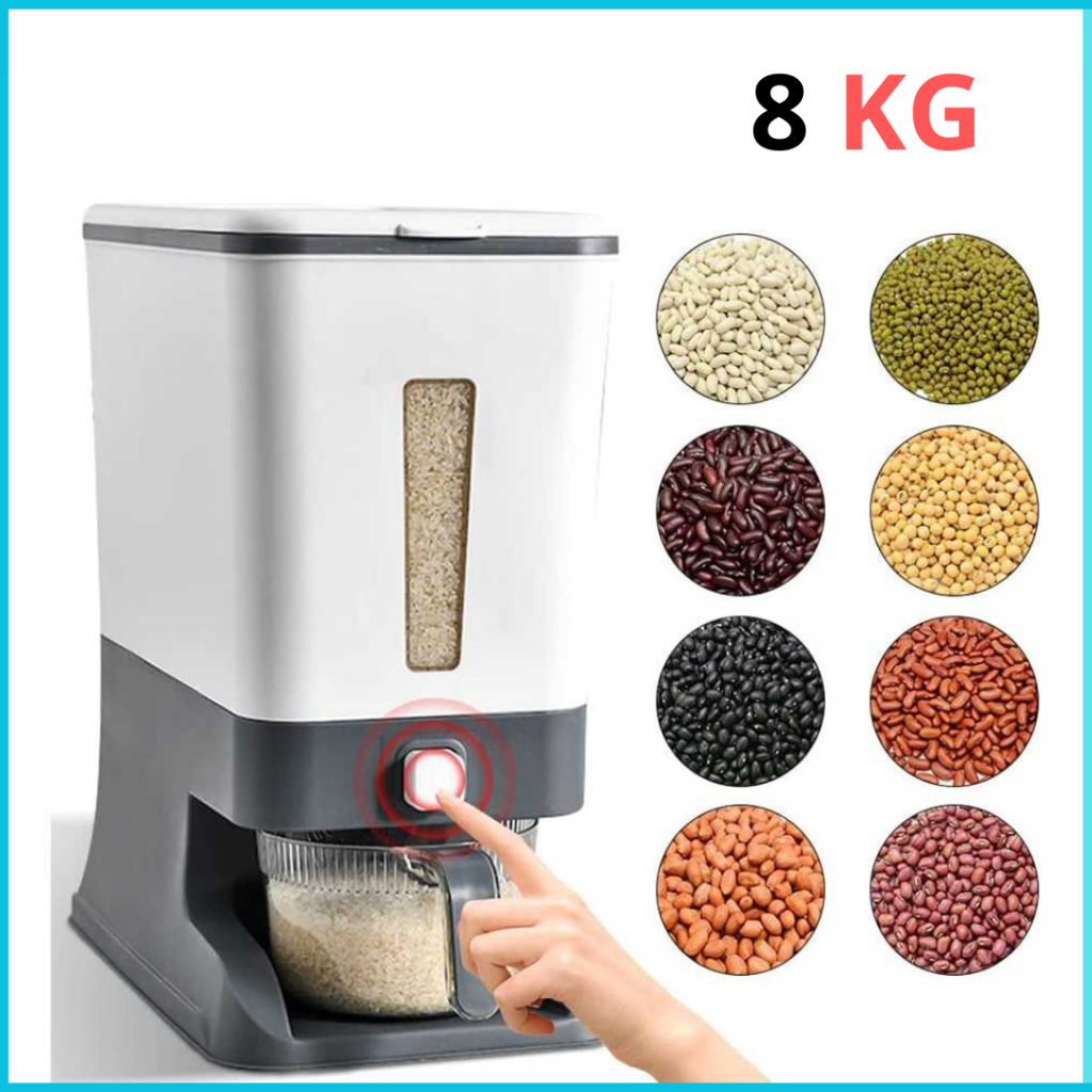 Fast Beowanz Rice Dispenser Rice Box Container 8kg with Cup/Rice ...