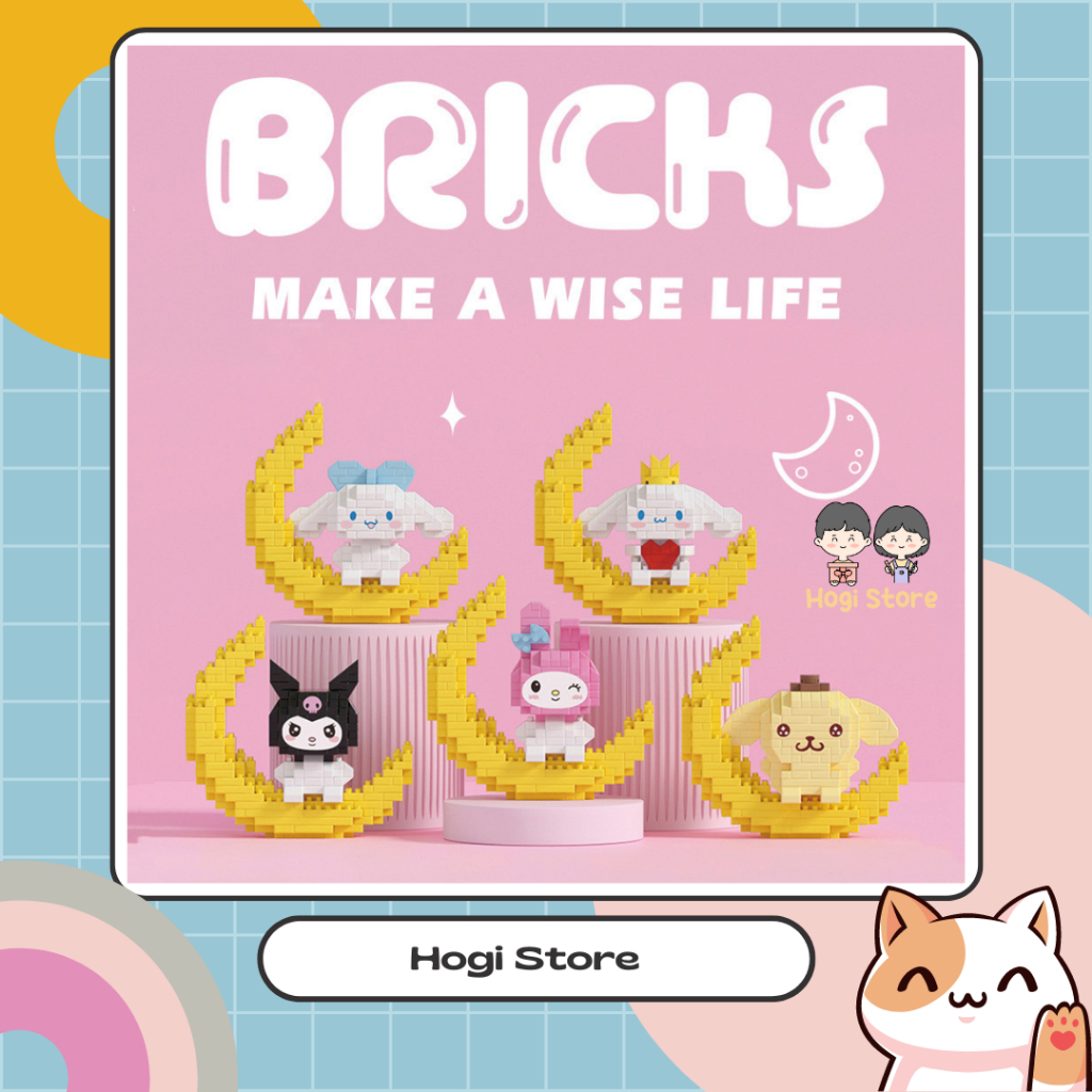 Sanrio Kuromi Lotso Stacking Block Toys Can Light Up 3DPuzzle Brick ...