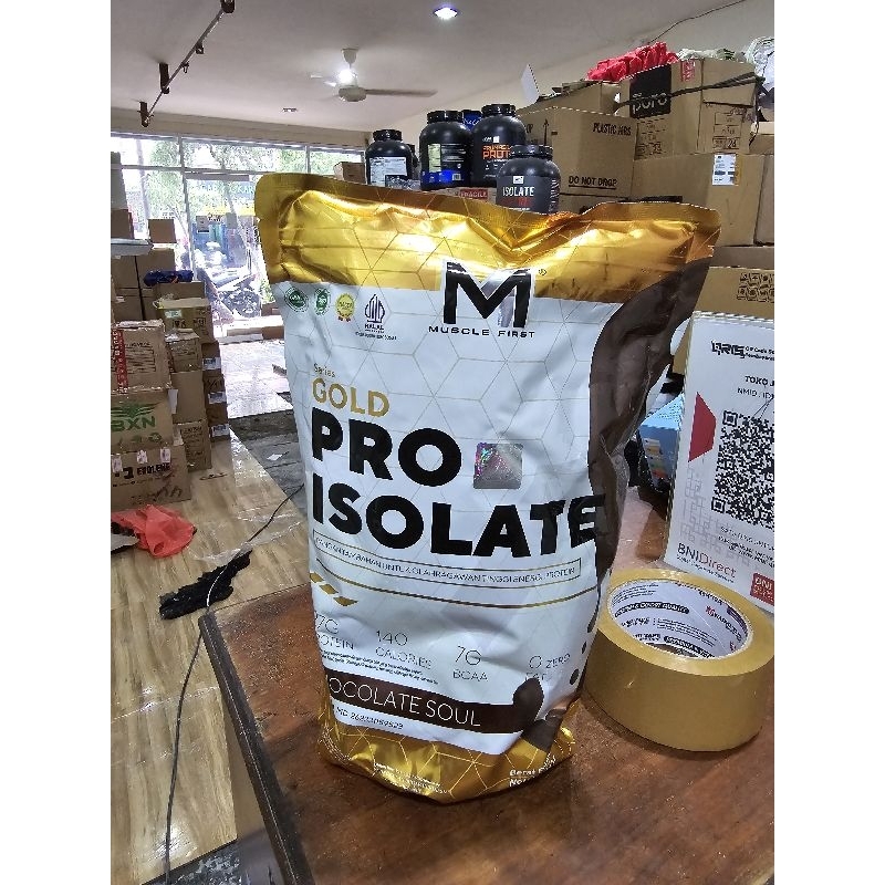 M1 Muscle First Gold Pro Isolate 2 Lbs BPOM Whey Protein Isolate Milk ...