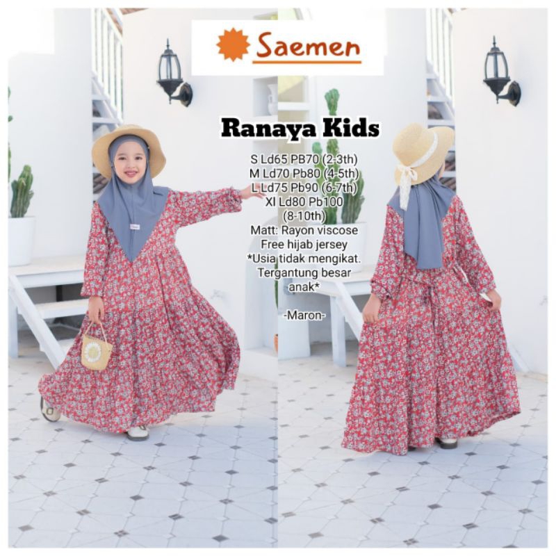 Renaya Kids Gamis Anak by Saemen | Shopee Malaysia