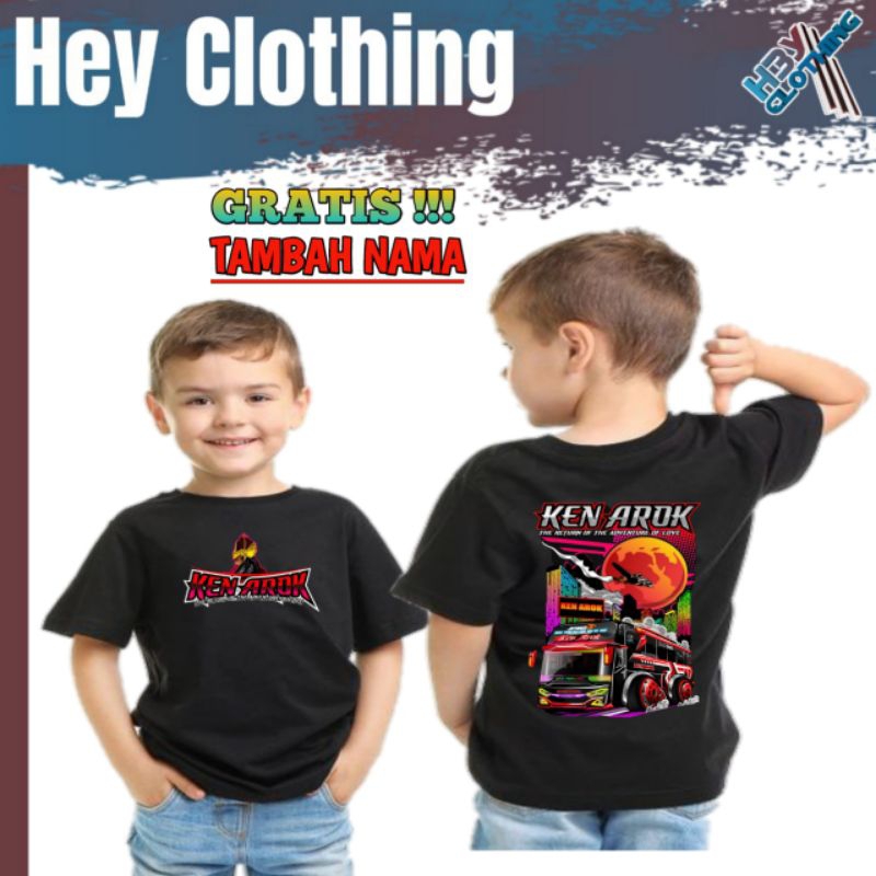 Boys And Girls Clothing Children's T-Shirts Ken arok Logo Car Bus ...