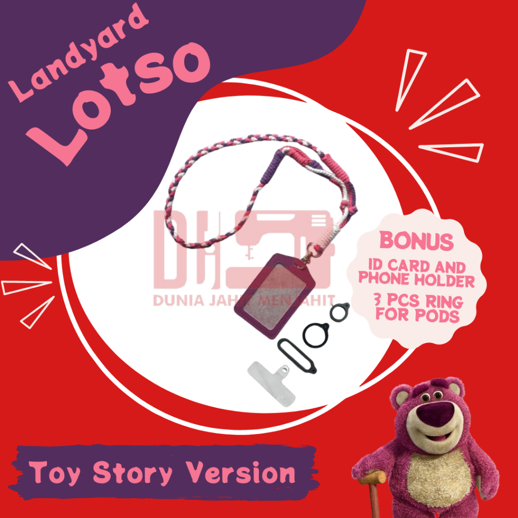 GANTUNGAN Macrame Id Card LANYARD Strap/ Id Card/ Name tag Hanger HP ...