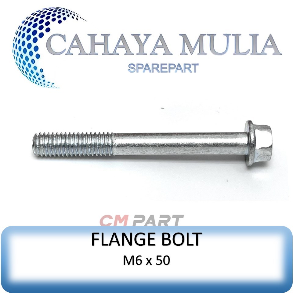 MESIN Bolt Flange Bolt M6 6x50 CVT Engine Block Bolt M6x50 Key 8 ...
