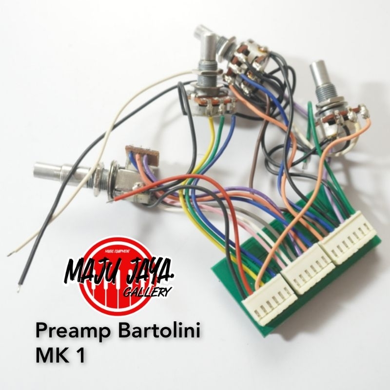 Pickup preamp cable wiring set electric bass bartolini equalizer ...