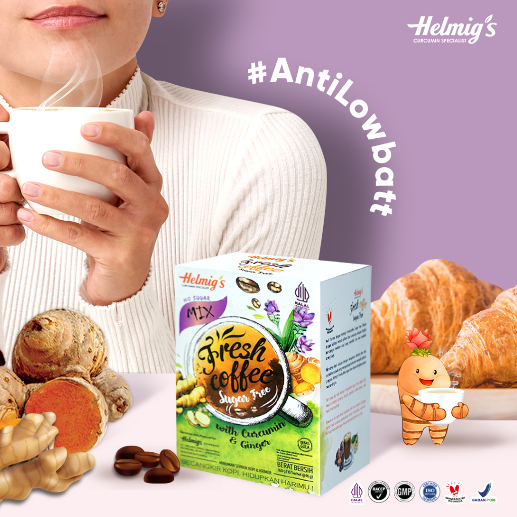Helmigs Curcumin Fresh Coffee Sugar Free Contains 10 Sachets | Shopee ...