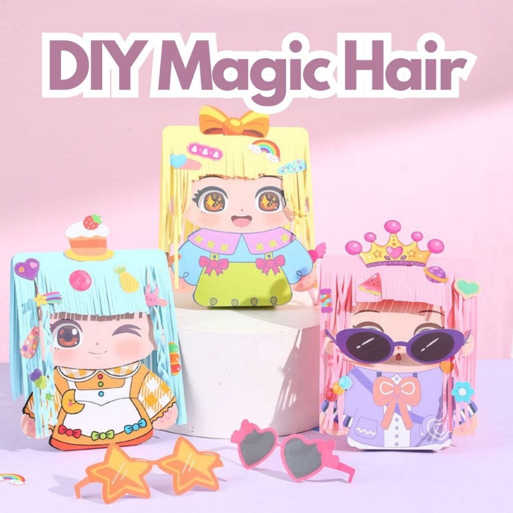 [PaPaPa] - Children's Toys Educational Paper Dolls DIY Hair Scissors ...