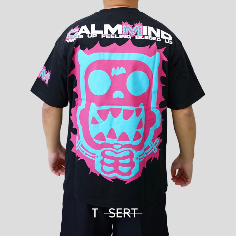 Calmmind Electric Shock Monster Tee Black Calm Mind Original (100% ...