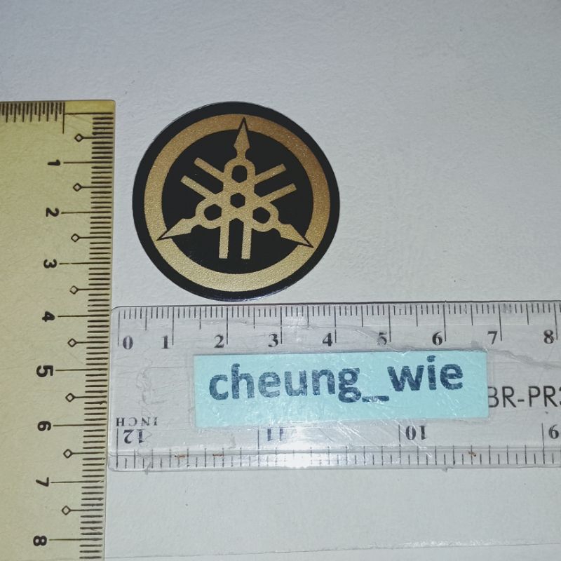 Yamaha gold logo sticker Metallic Garputala Tuning Fork Mark 1bh ...
