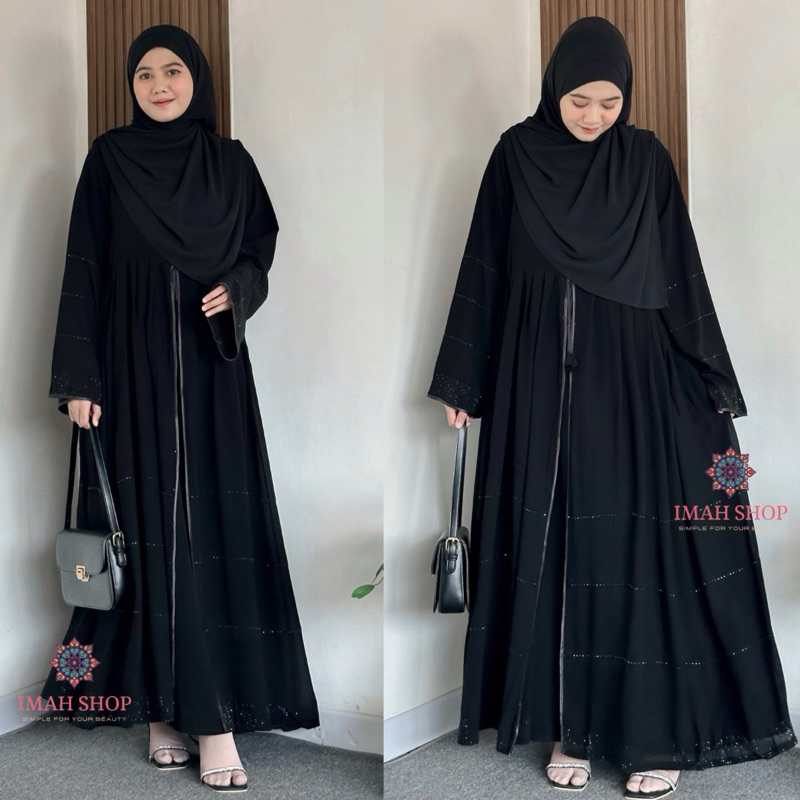 Gamis Turkey Abaya Haura Swarovski Dubai Saudi Gamis Muslim Dress ...
