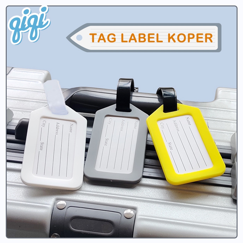 GANTUNGAN Suitcase name tag luggage tag plastic suitcase tag suitcase ...