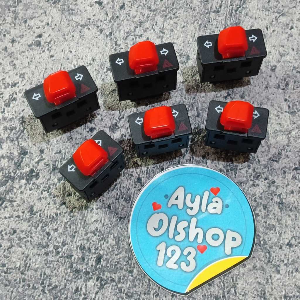 MERAH TOMBOL Button Switch Turn Signal/Monday/sign+hazard honda Red ...