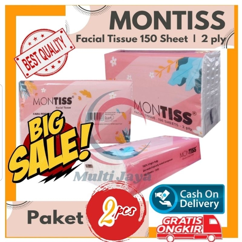 [Package Contains 2 pcs] montiss Tissue 150 sheets 2 ply | Soft facial ...