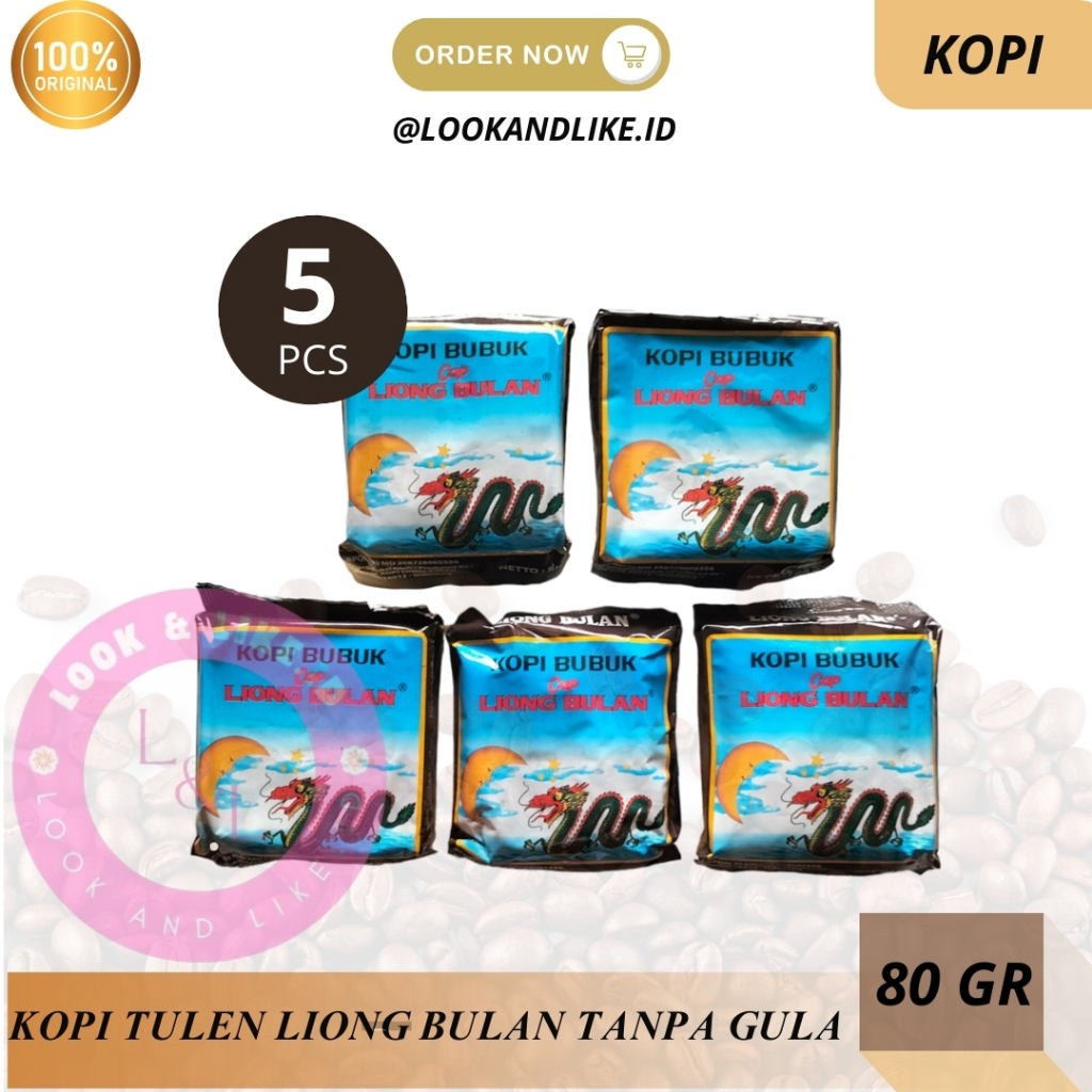 Liong Moon Coffee Without Sugar Contents 5 X 80 Grams Of Bogor Special ...