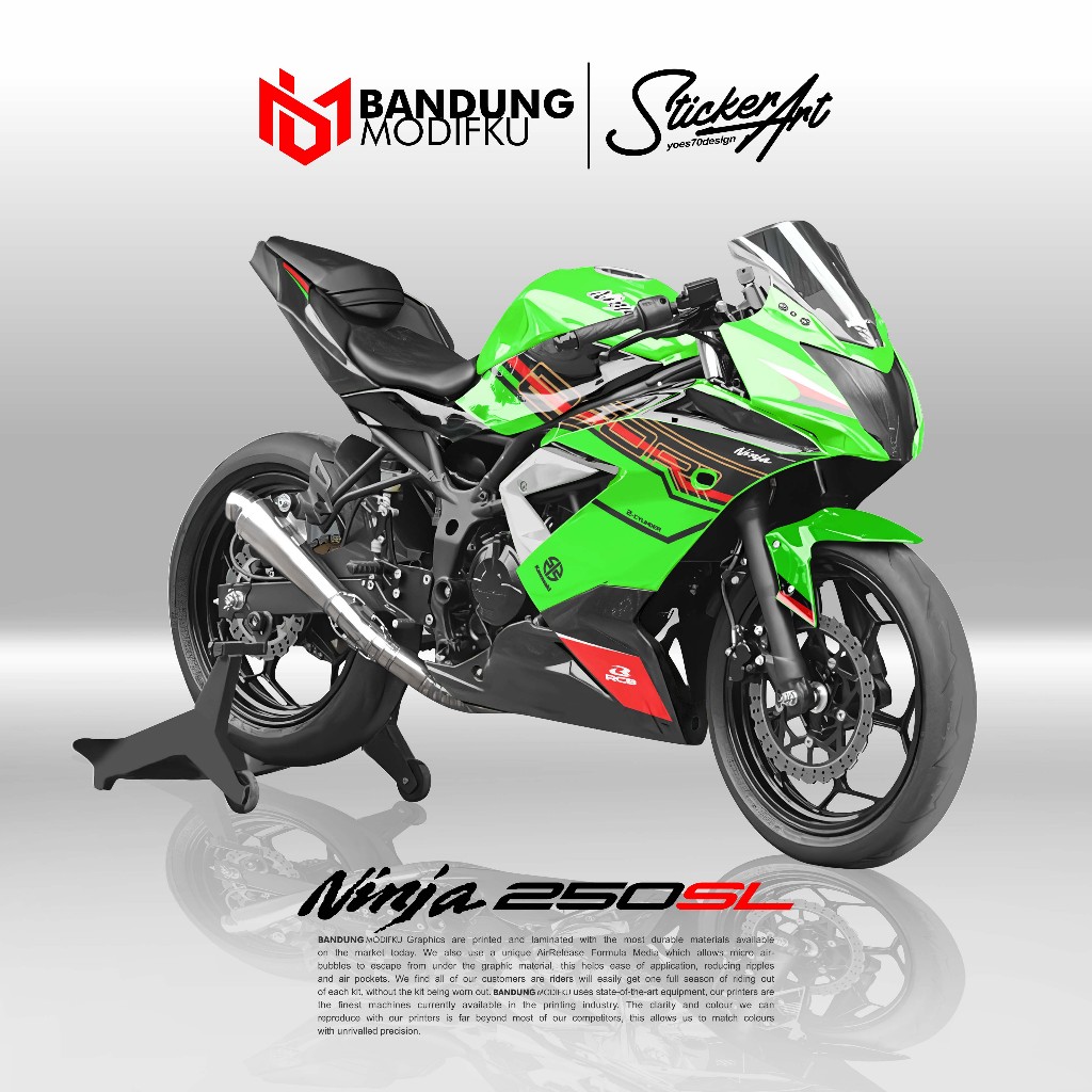 Striping NINJA250SL MONO / MOTIF LINE TECHNO 2 / STICKER / NINJA250RR ...