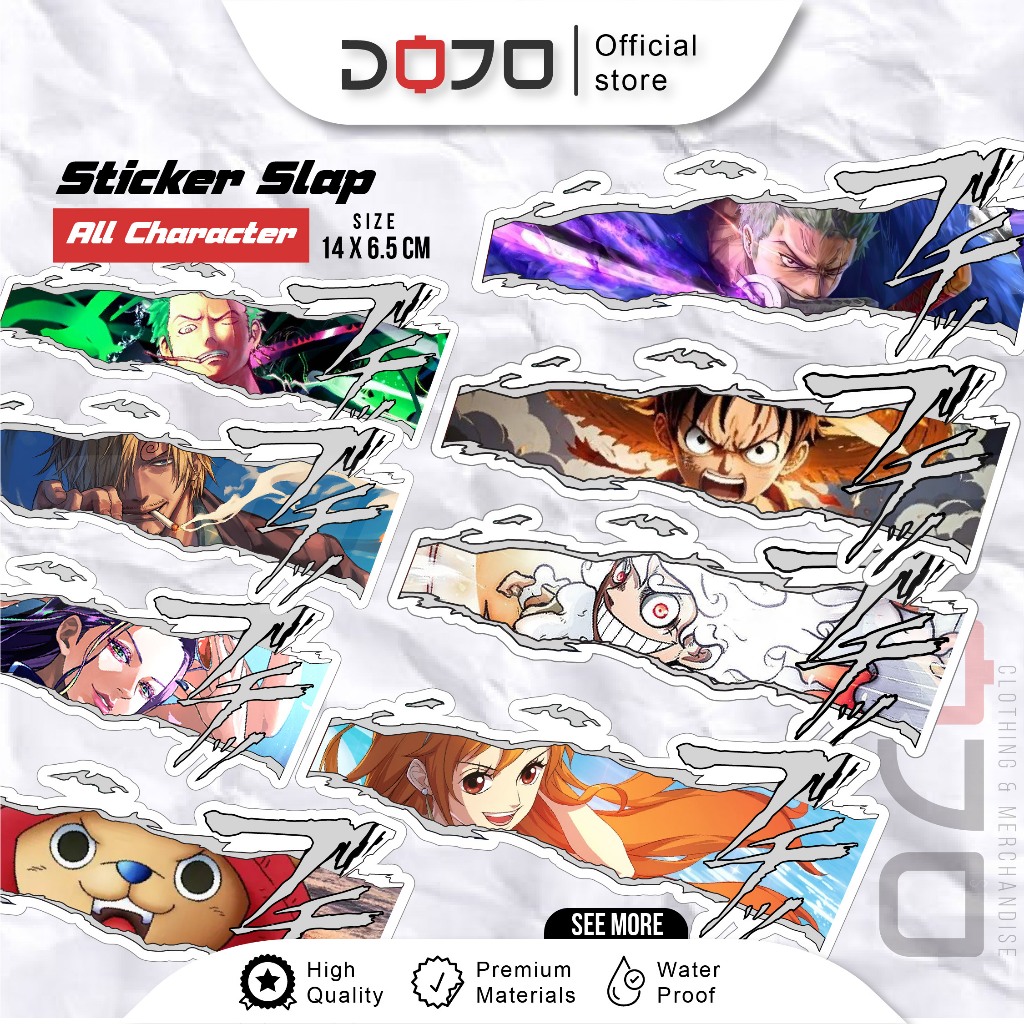 One Piece Warning VINYL anime Sticker for motorbike car notebook binder ...