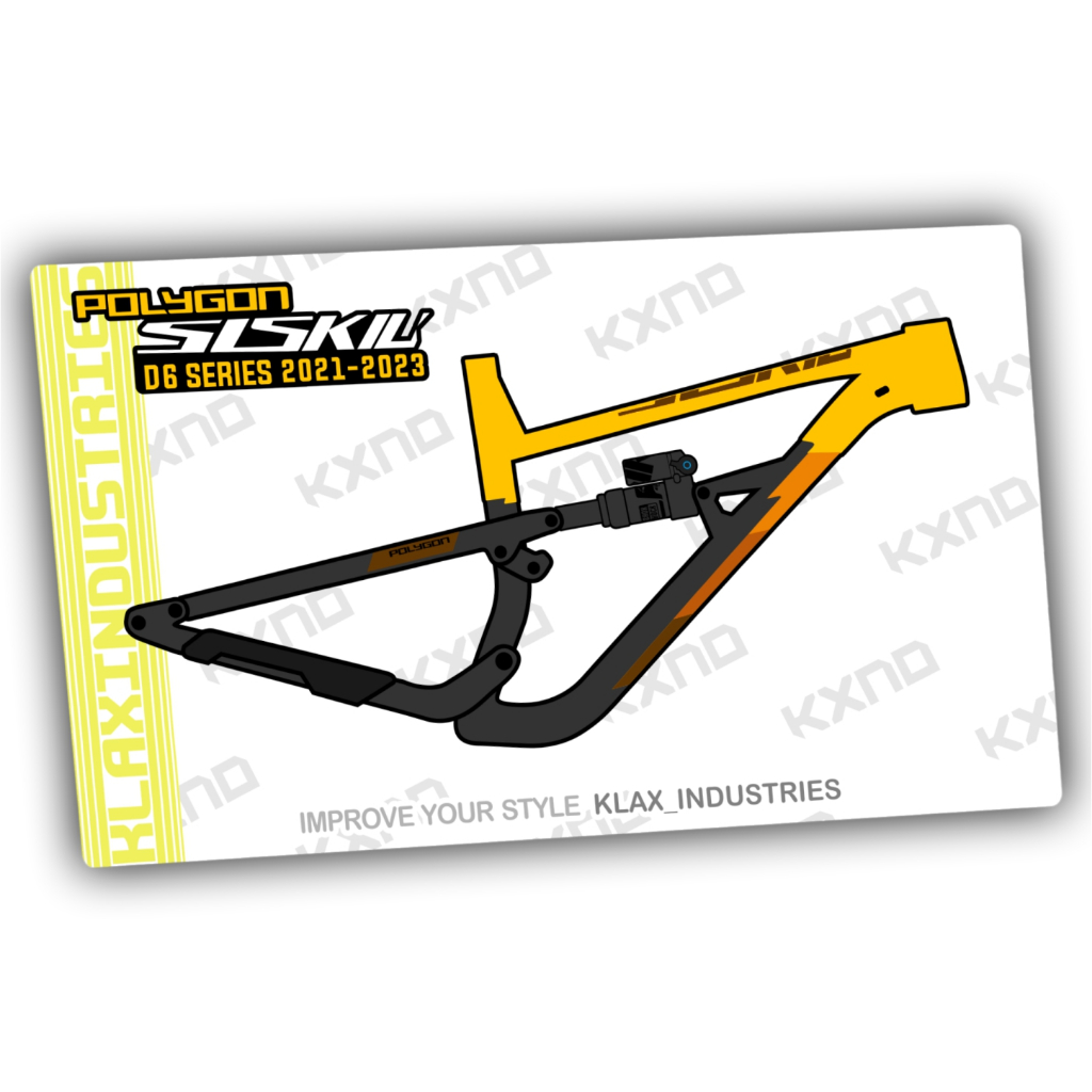 Decal Frame polygon SISKIU D6 2021 2022 2023 KLAX INDUSTRIES Bicycle ...