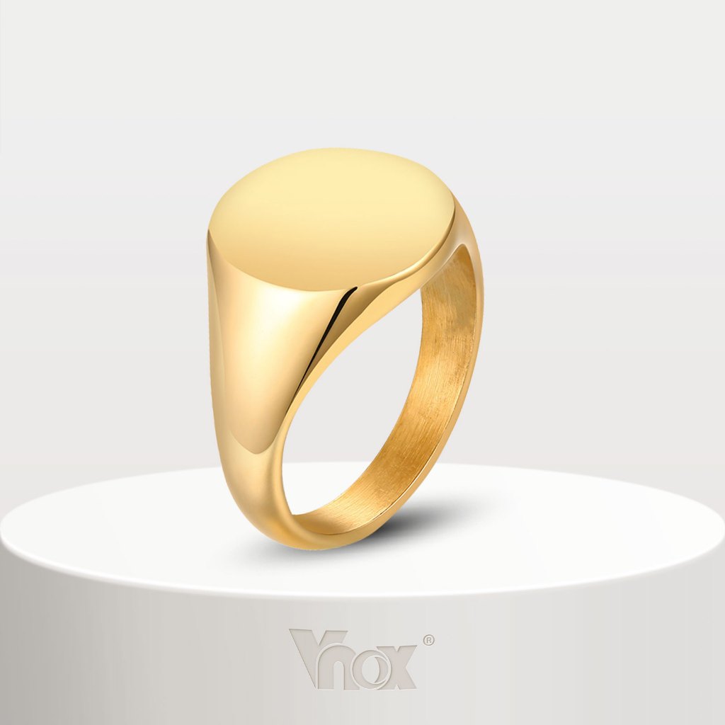 Vnox Gold Ring for Women Cindy Ring Trendy Ring 14K Gold Plated Pinky ...