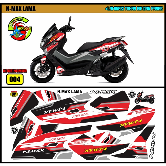 Old NMAX STRIPING PREMIUM DOFF / OLD NMAX STRIPING STICKER / DECAL ...