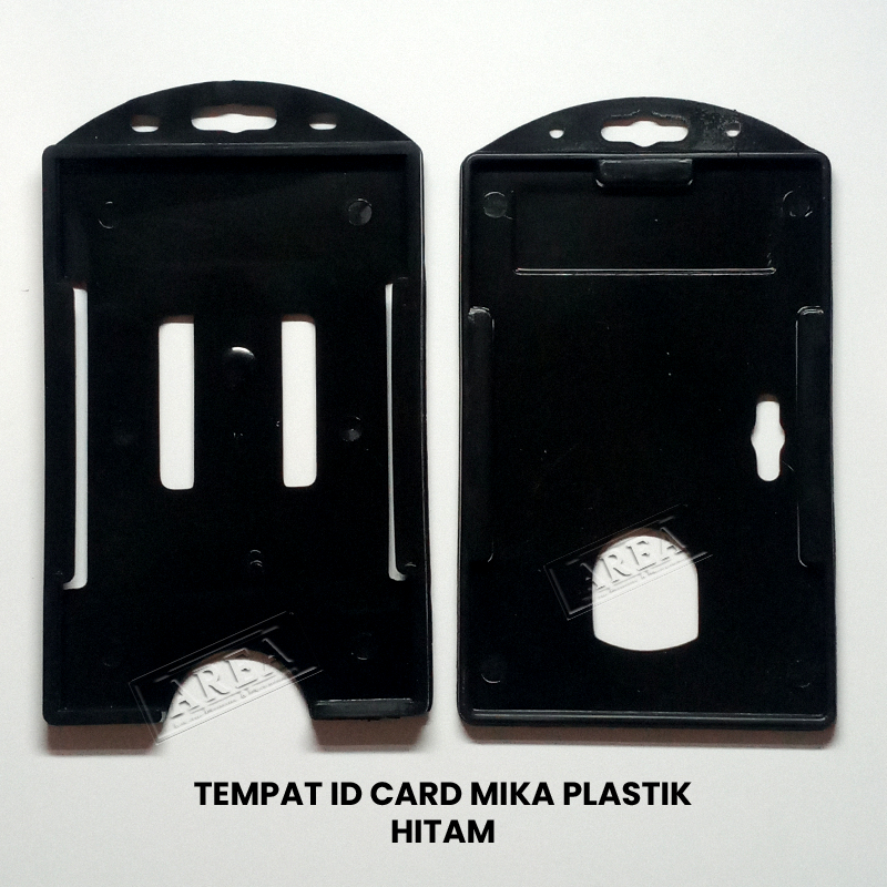 HITAM Black Plastic Portrait/Vertical/Stand Without Rope ID Card Holder ...