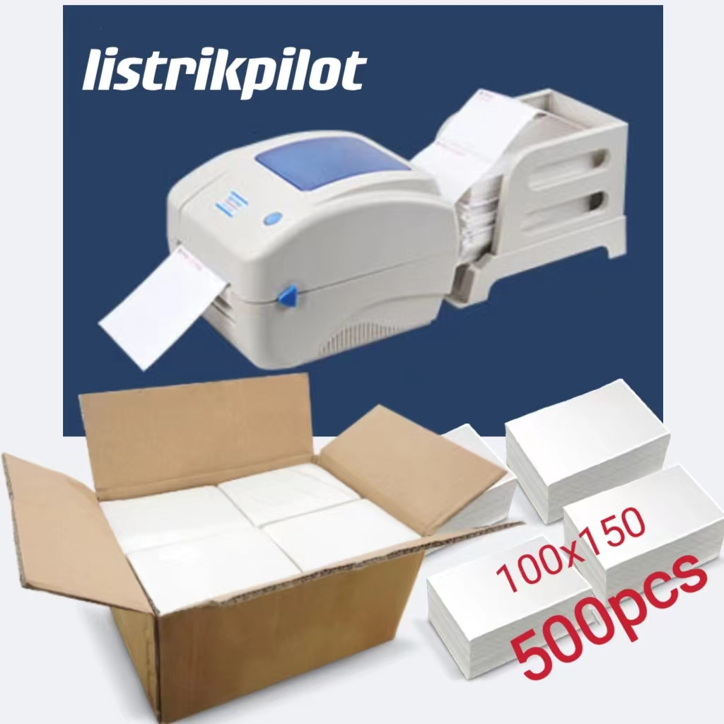 Barcode Folding Thermal Label Paper 100x150 A6 Contains 500 Pcs ...