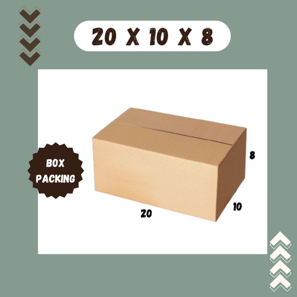Cardboard 20x10x8 Box Packing A1 Cardboard Olshop Packaging Box ...